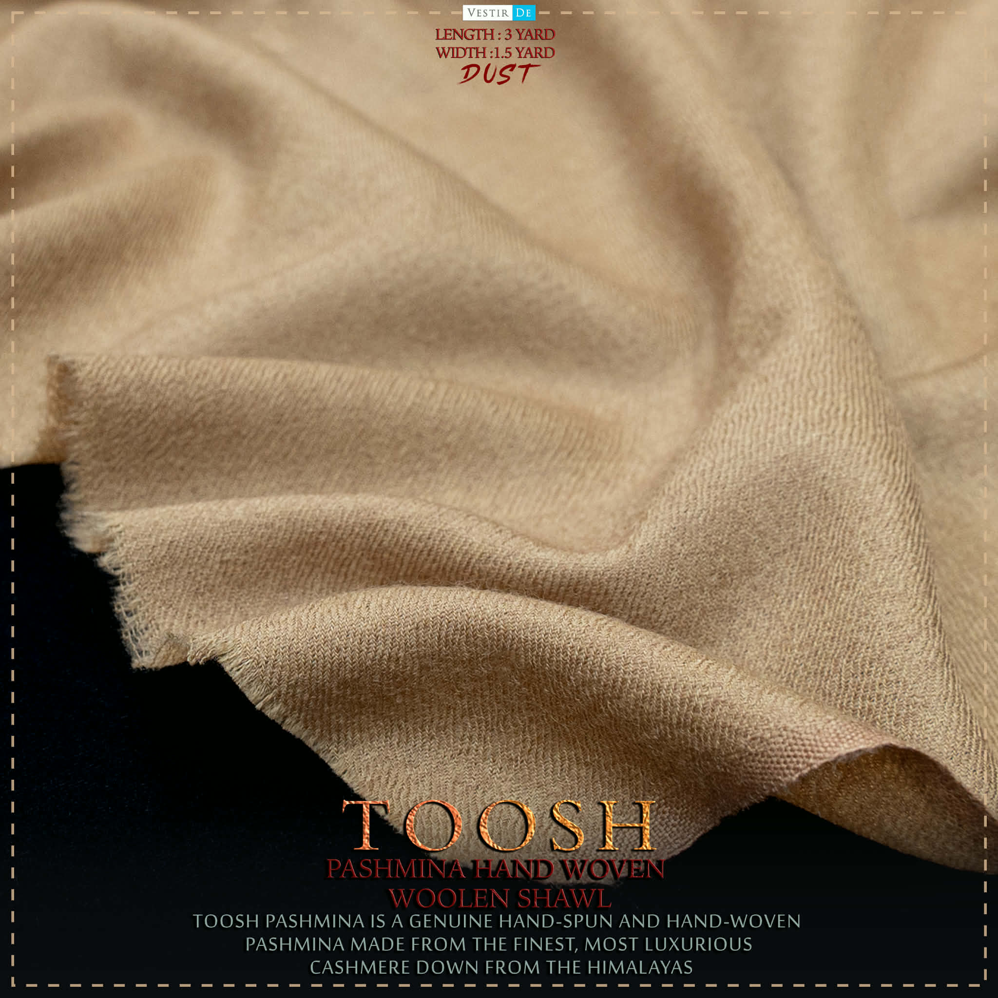Toosh Pashmina Hand Woven Woolen Shawl – Vestir De