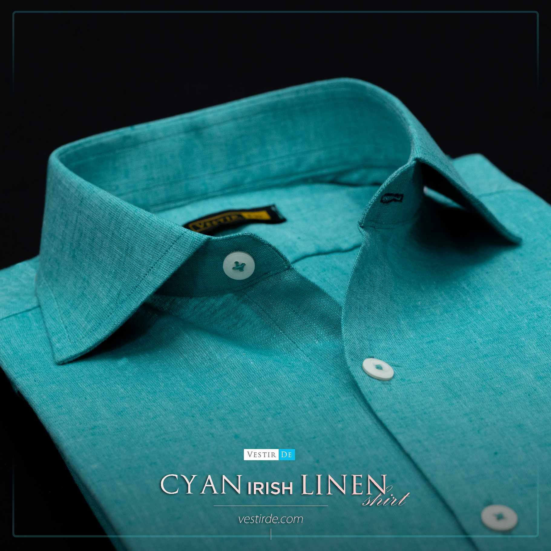 Buy Cyan Men’s Irish Linen Shirt Online – Vestir De