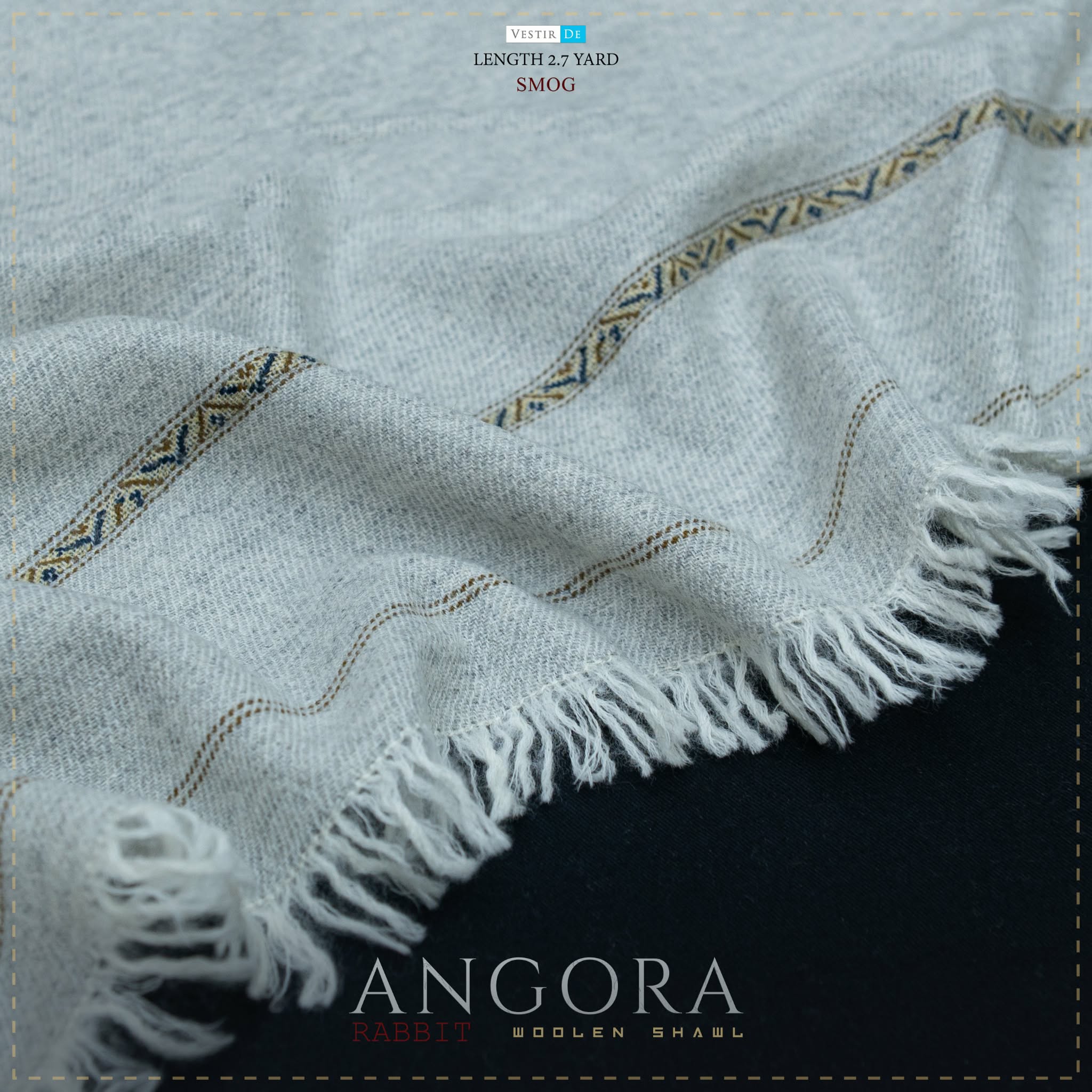 Angora Rabbit Woolen Shawl – Vestir De